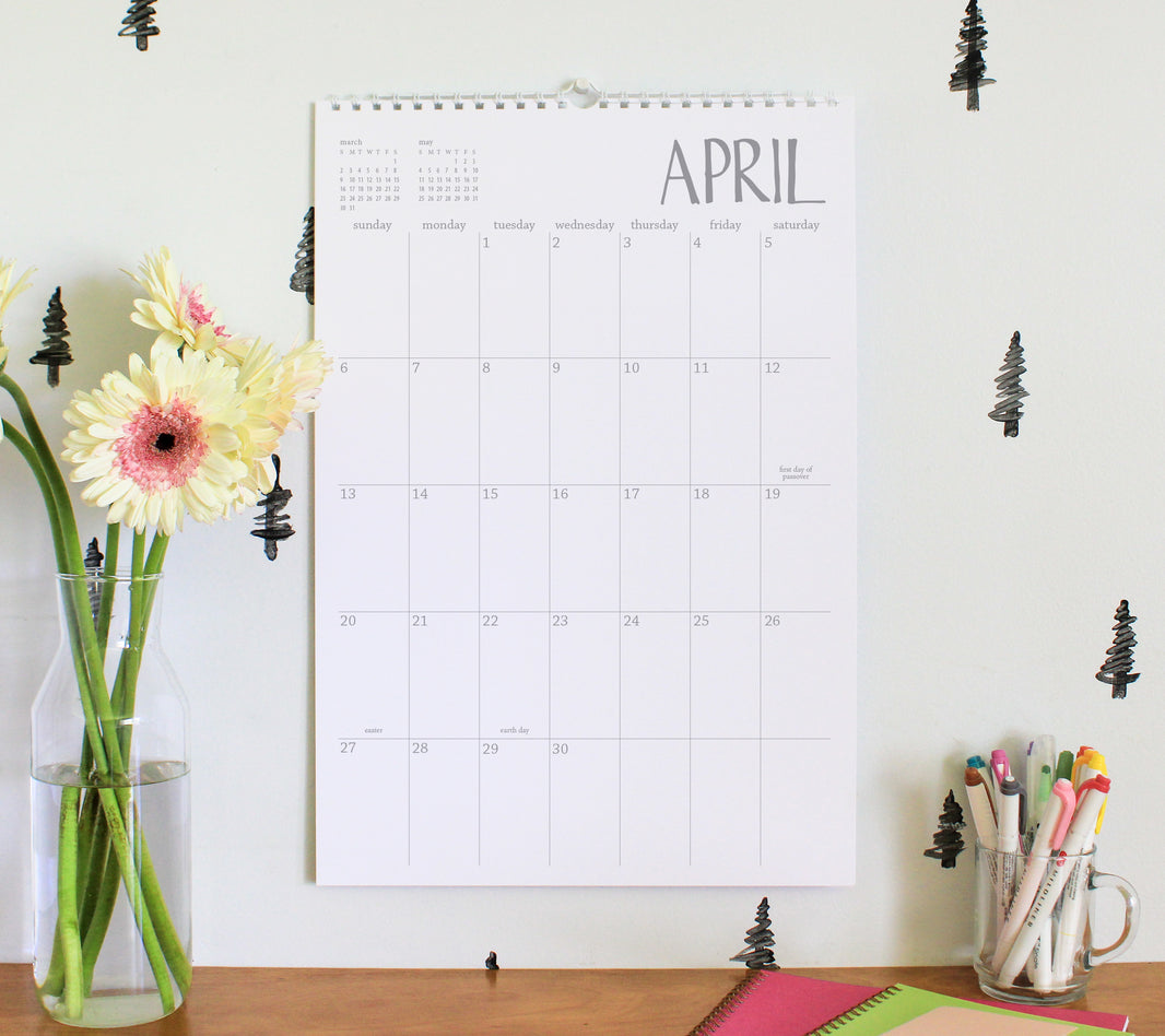 large wall calendars – Letter C design